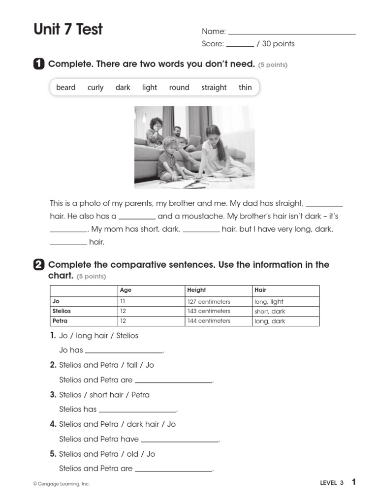 Look Ame l3 Unit7 Test | PDF