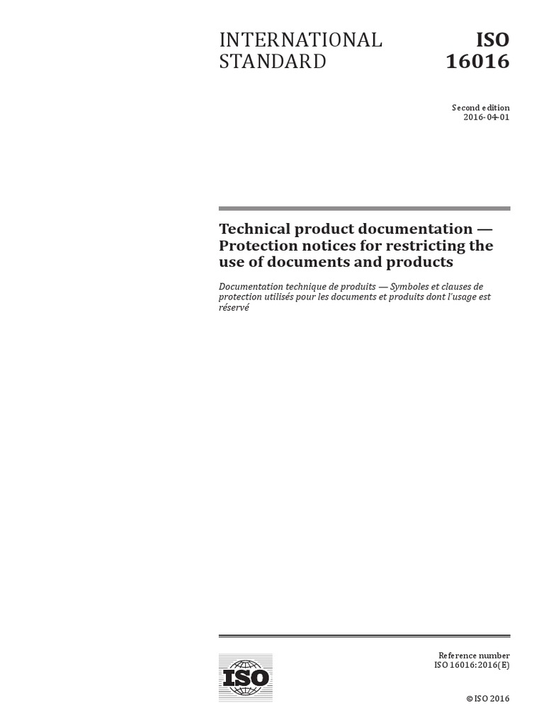 ISO16016 | PDF | International Organization For Standardization | Copyright