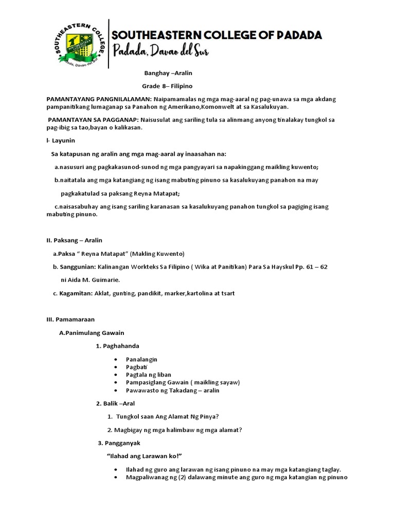 Banghay 1 | PDF
