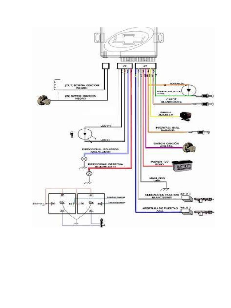 Diagrama de Modulo de Alarma Chevystar | PDF