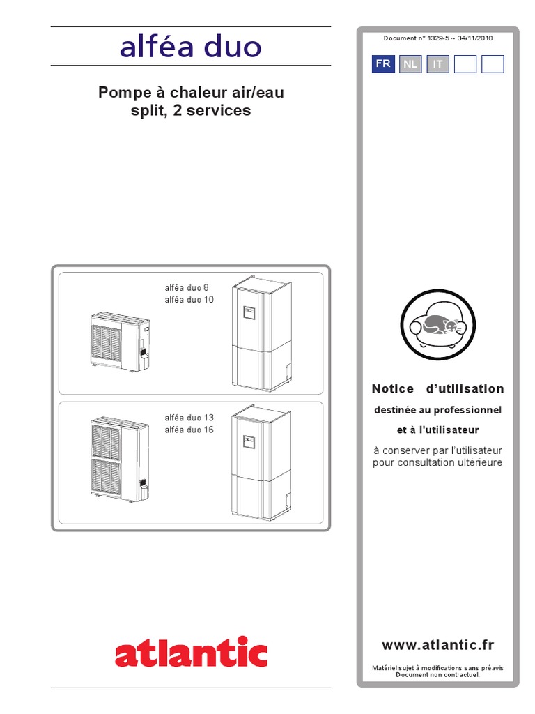 Alfea Duo Notice Utilisation Atlantic | PDF
