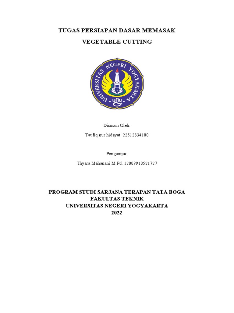 Tugas PDM Vegetable Cutting | PDF