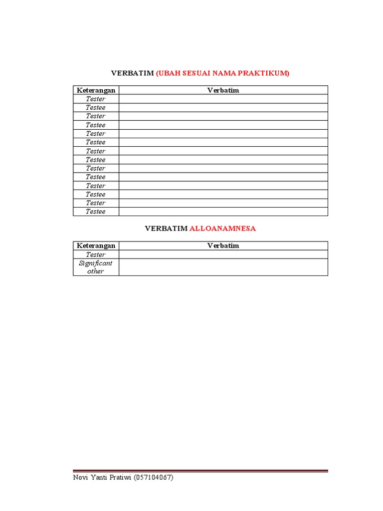 Format Verbatim | PDF