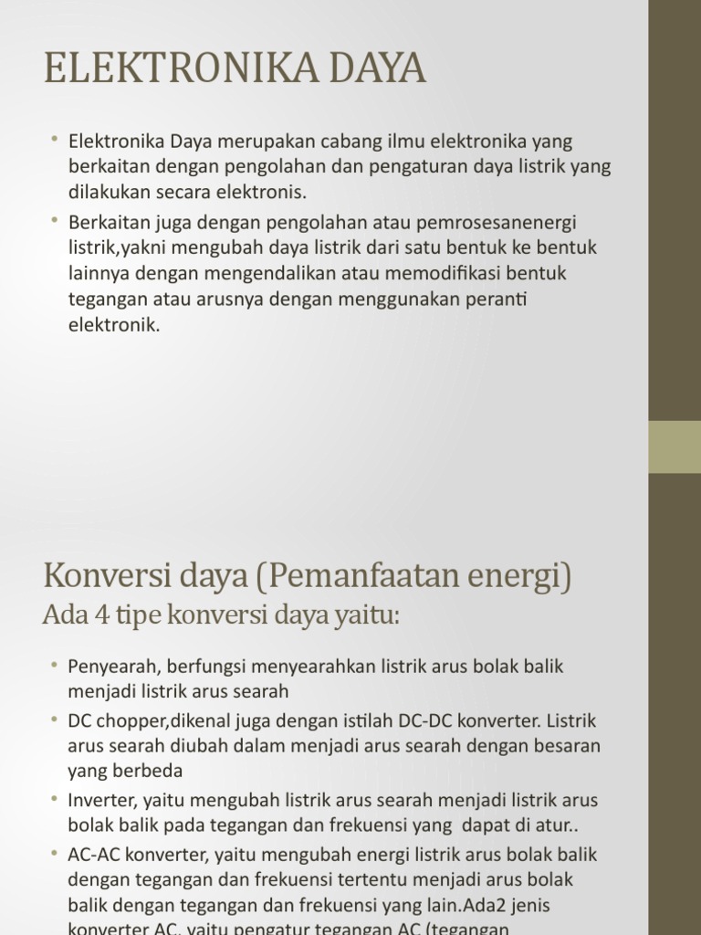 Elektronika Daya | PDF