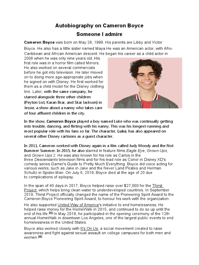 Cameron's Autobiography | PDF