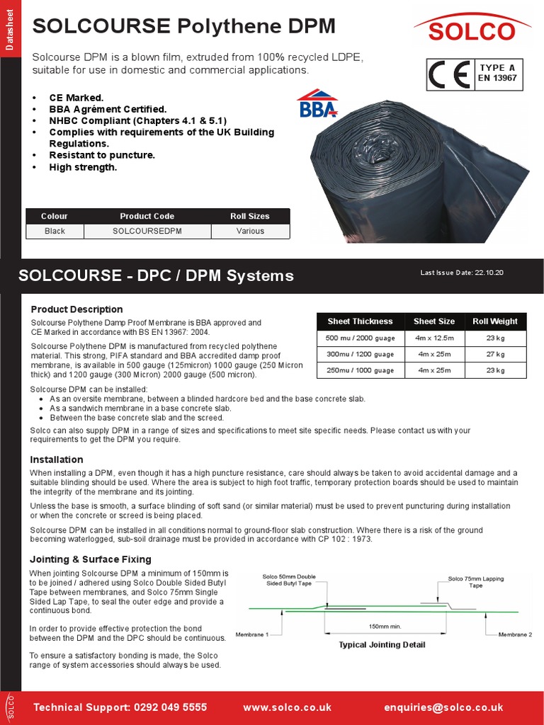 Solcourse Polythene DPM V005 TDS | PDF | Polyethylene | Chemical Substances