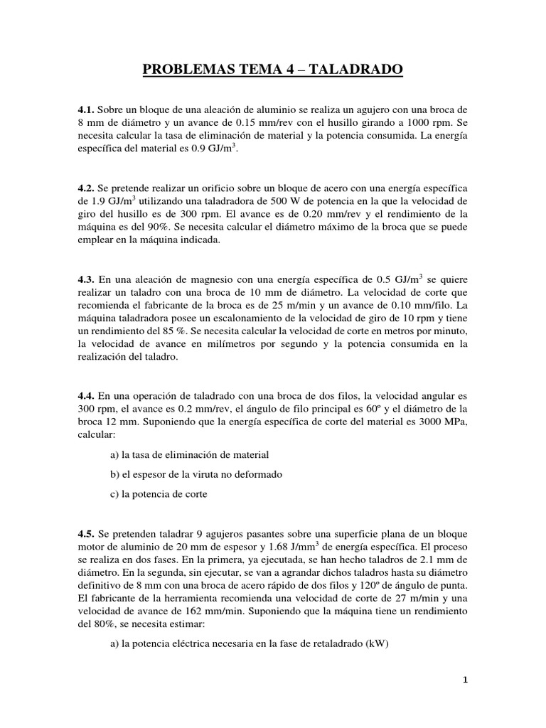 PROBLEMAS Tema4 | PDF