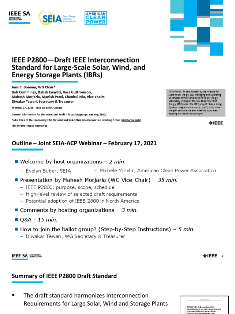 IEEE STD P2800-2021 Presentation | PDF
