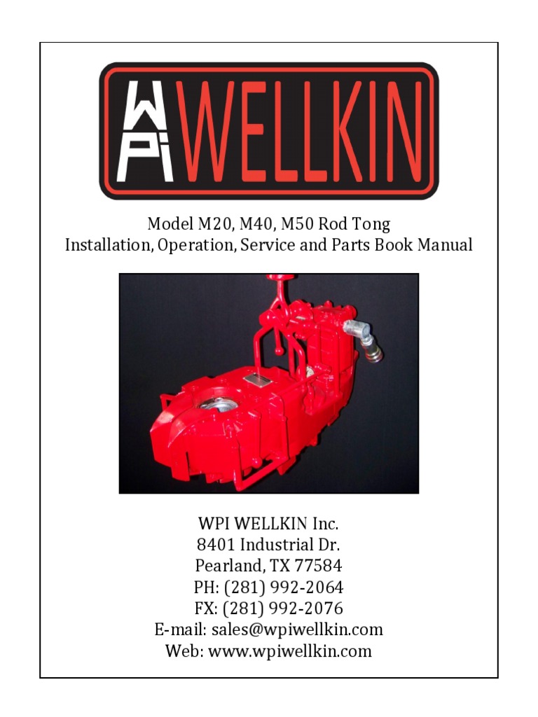 Model M20 M40 M50 Rod Tong Manual | PDF | Technology & Engineering