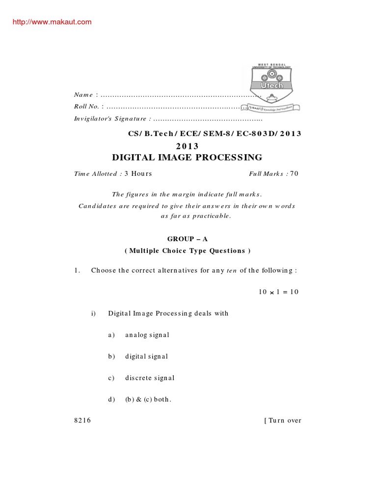 Digital Image and Video Processing - 2013 | PDF | Data Compression | Wavelet