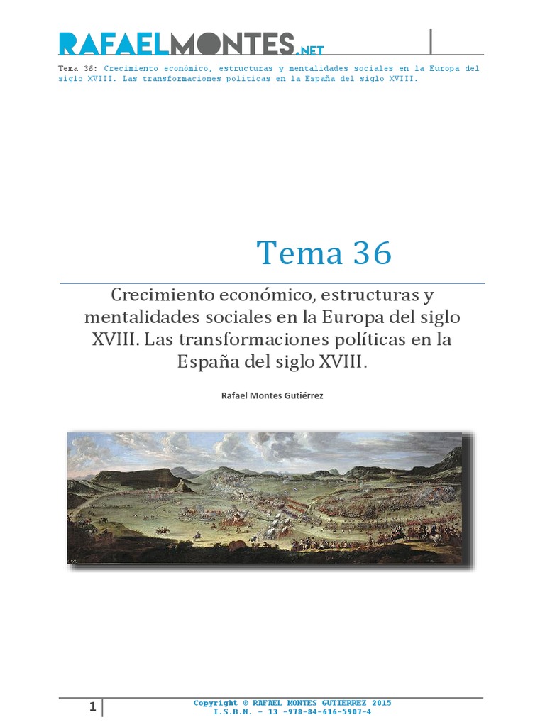 Tema 36 Cremiento Economico Estructuras y Mentalidades Sociales en La Europa Del Siglo XVIII 5 | PDF