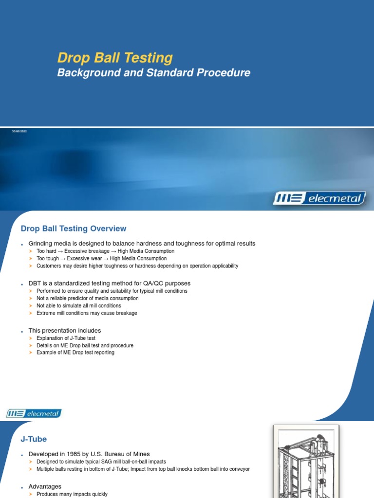 Drop Ball Testing: Background and Standard Procedure | PDF | Mill ...
