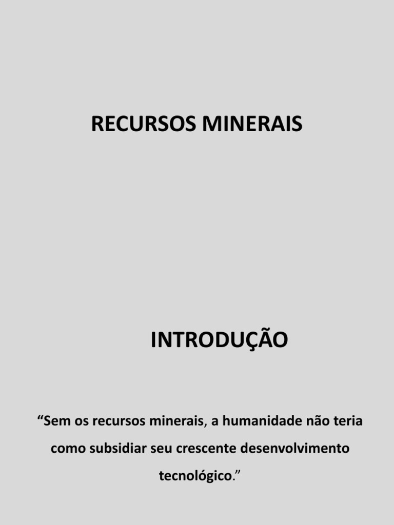 Recursos Minerais Pdf