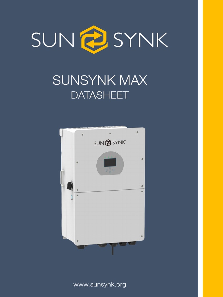 Sun Synk Max Data Sheet | PDF | Battery Charger | Power Inverter