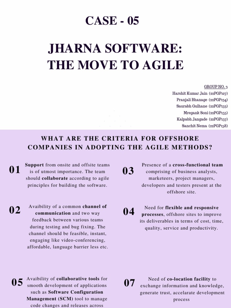 Jharna Software-The Move to Agile | PDF