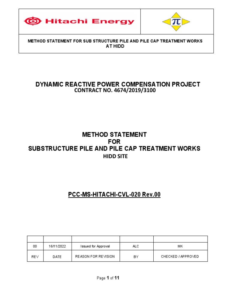 MS - Substructure Waterproofing Works For Pile | PDF | Deep Foundation | Emergency