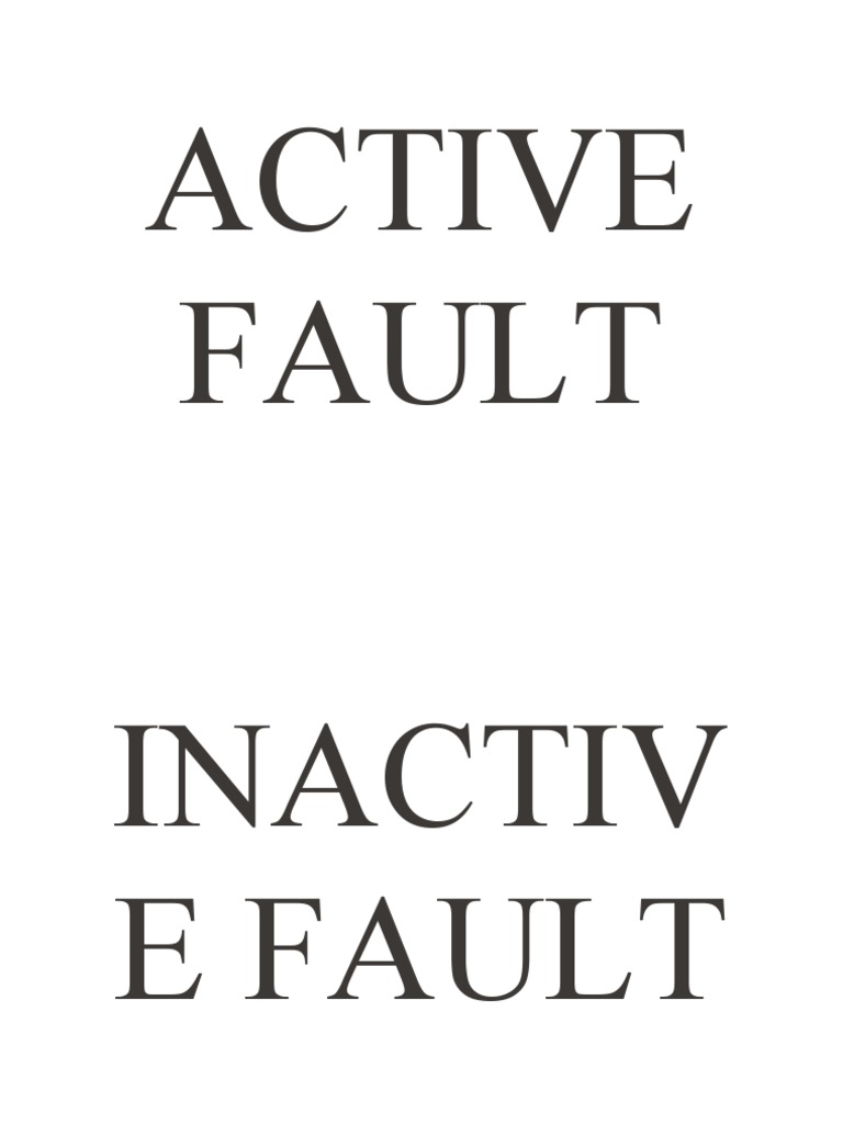Active Fault | PDF