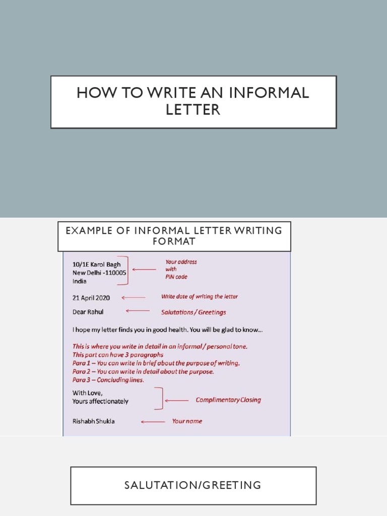 How To Write An Informal Letter | PDF | Cognitive Science | Cognition