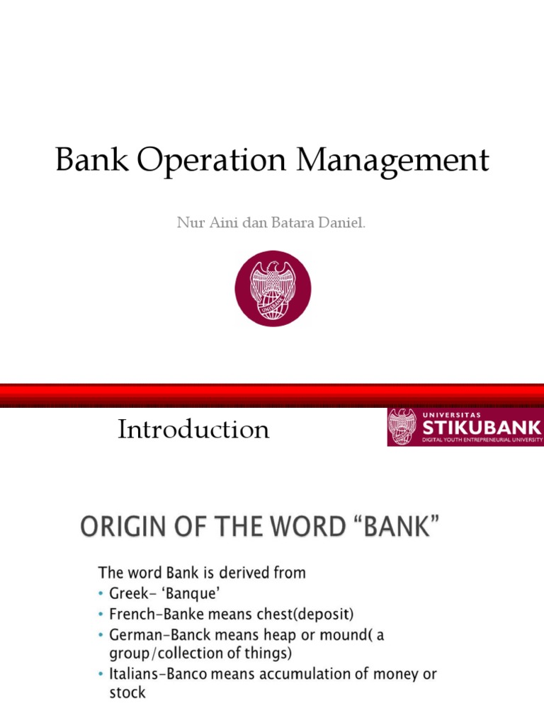 Bank Operational Management | PDF