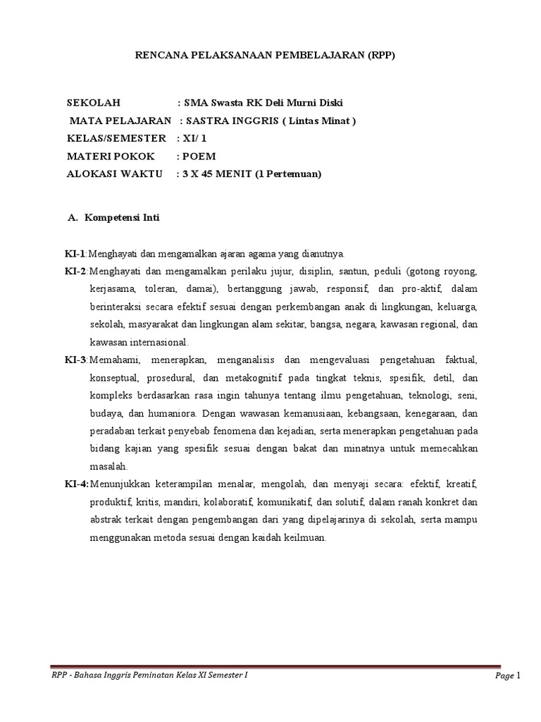 RPP Poem Fix PDF Free | PDF