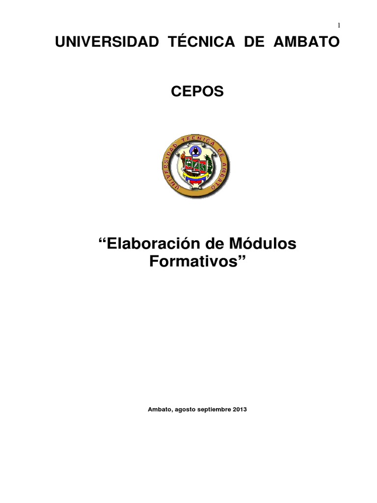 Modulo Formativo Del Evento | PDF | Evaluación | Análisis