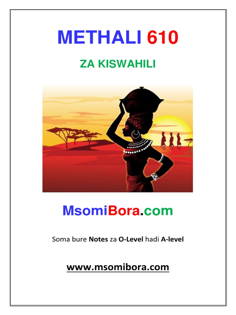 Methali Za Kiswahili Na Maana Zake | PDF