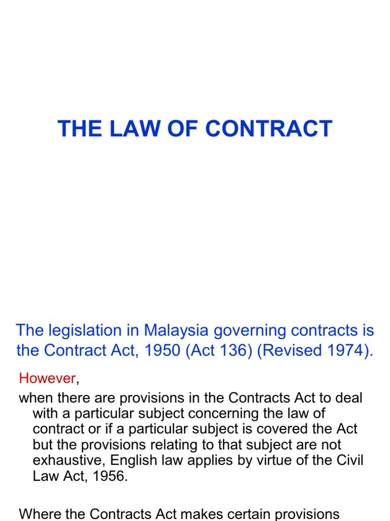 2) Law of Contract | PDF | Offer And Acceptance | Rules