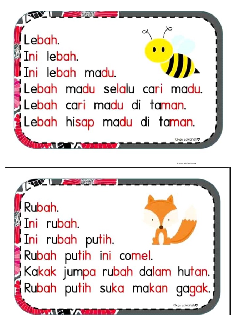 Kad Bacaan Bergred | PDF