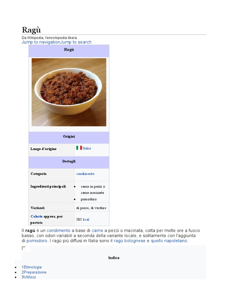 Ragù | PDF