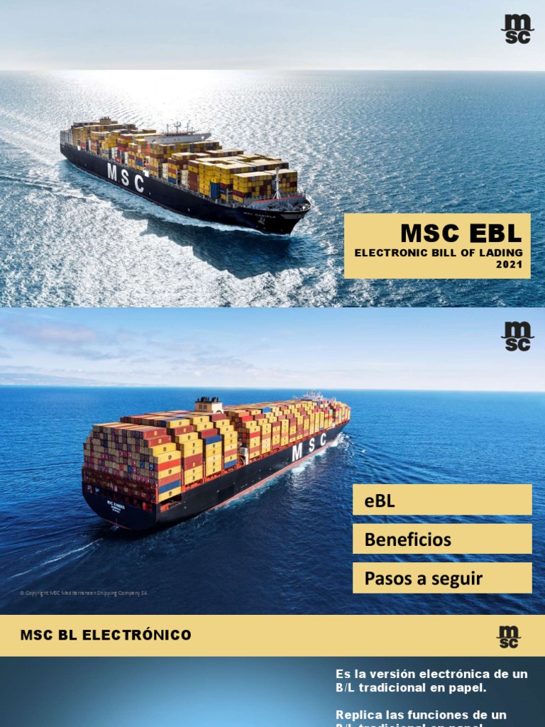 MSC EBL Customer Onboarding Presentation | PDF