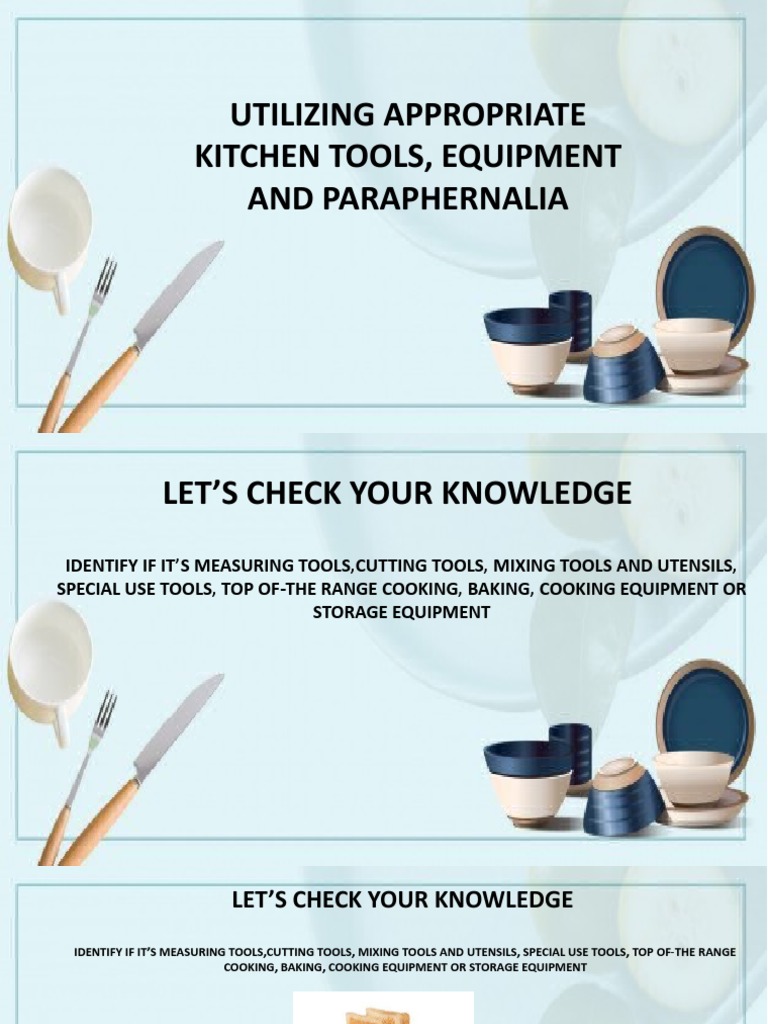 Kitchen Tools & Equipment Guide | PDF