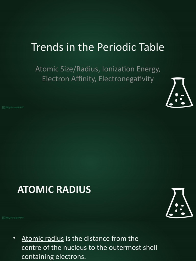 Trends in The Periodic Table | PDF | Chemical Bond | Ion