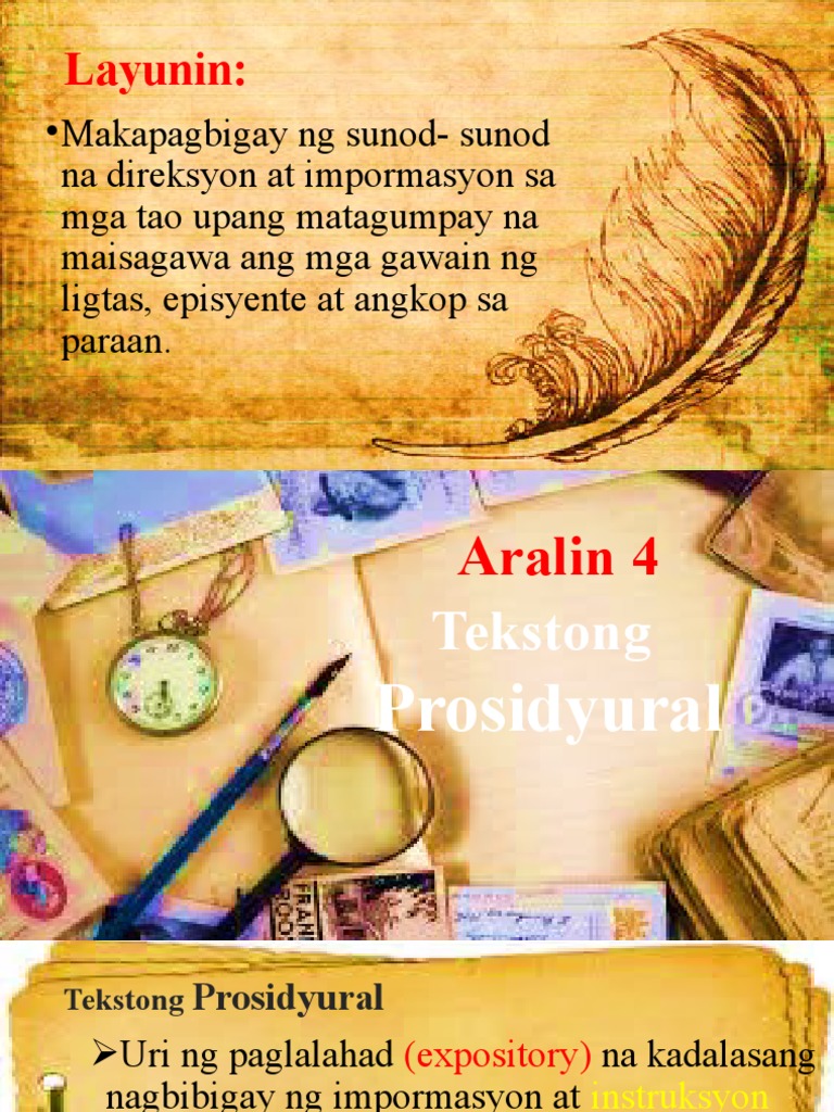 Aralin 4 Tekstong Prosidyural | PDF