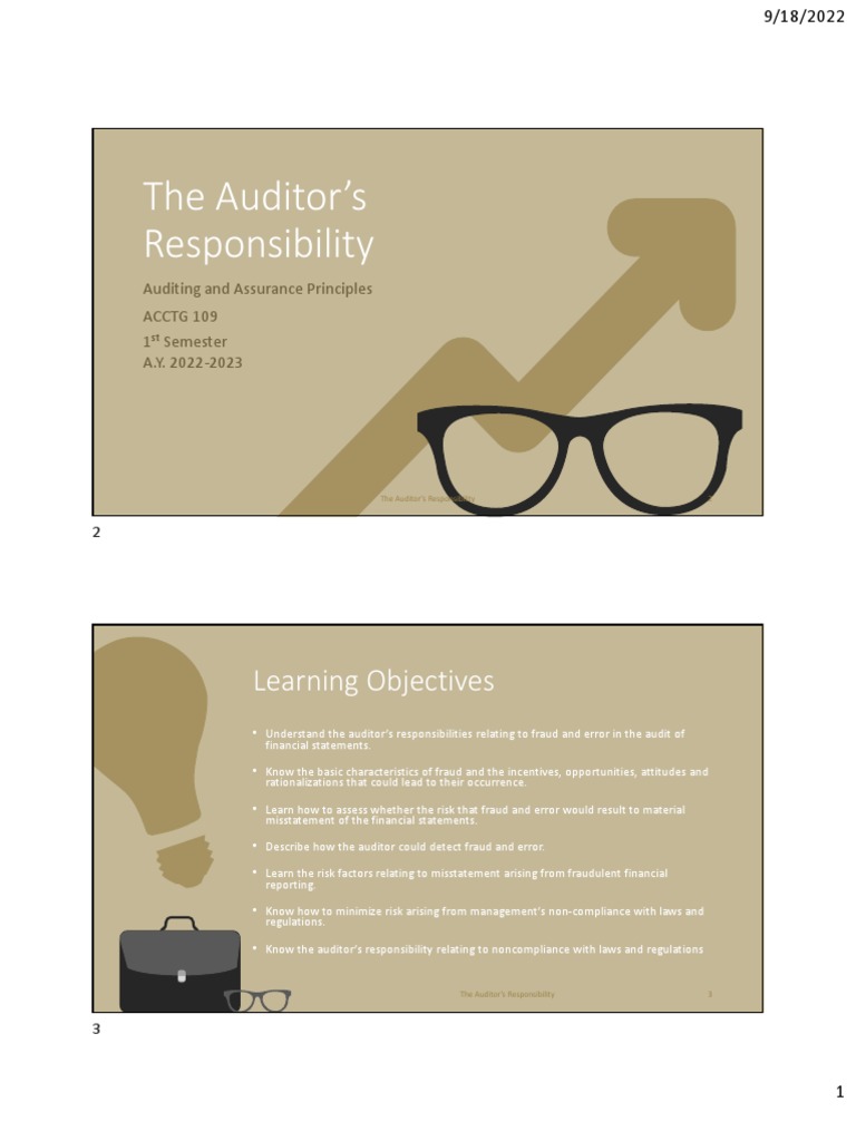 Ch03 - Auditor's Responsibility | PDF | Financial Audit | Debits And ...