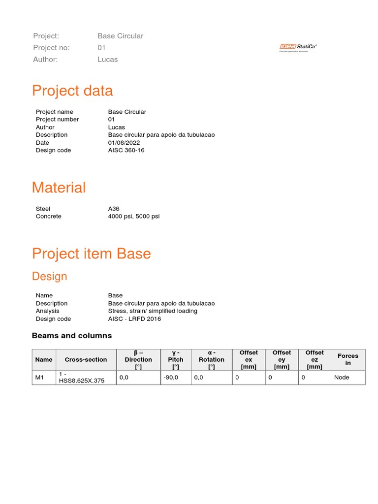 Report Base Connection | PDF | Buckling | Deformation (Engineering)