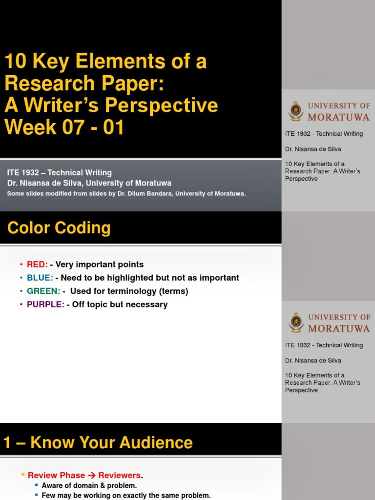 Key Elements of a Research Paper | PDF | Academic Publishing ...