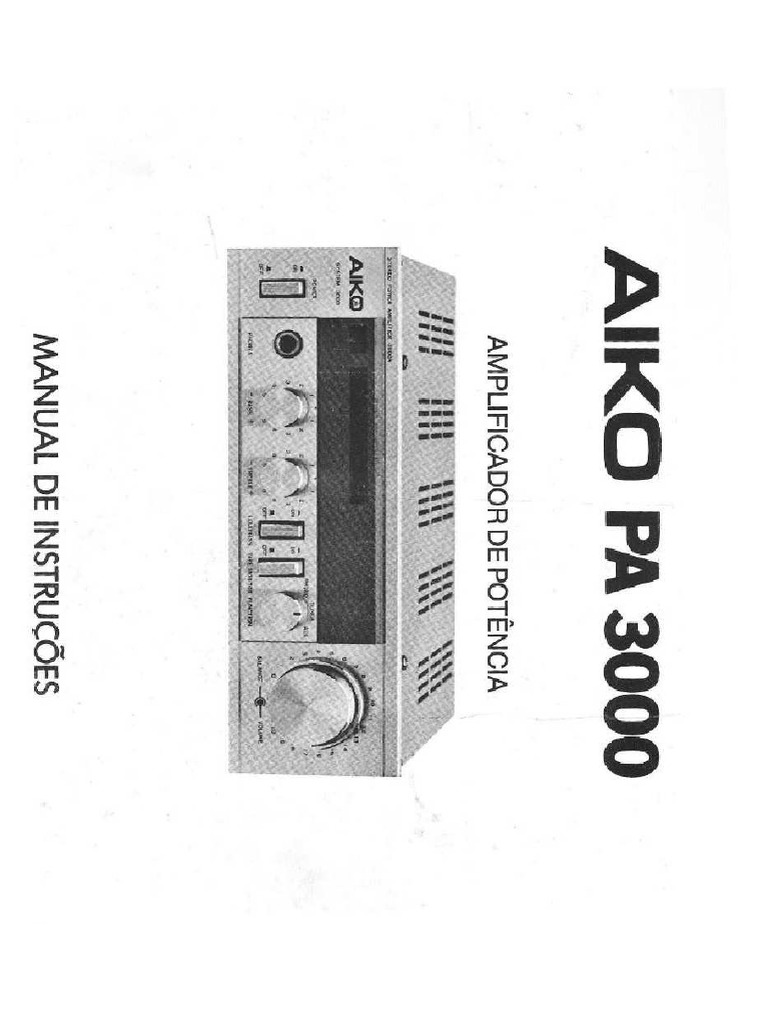 Aiko Pa 3000 Manual | PDF