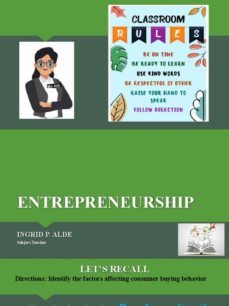 Entrep PPT Week6 Module6 1STQTR | PDF | Customer | Brand