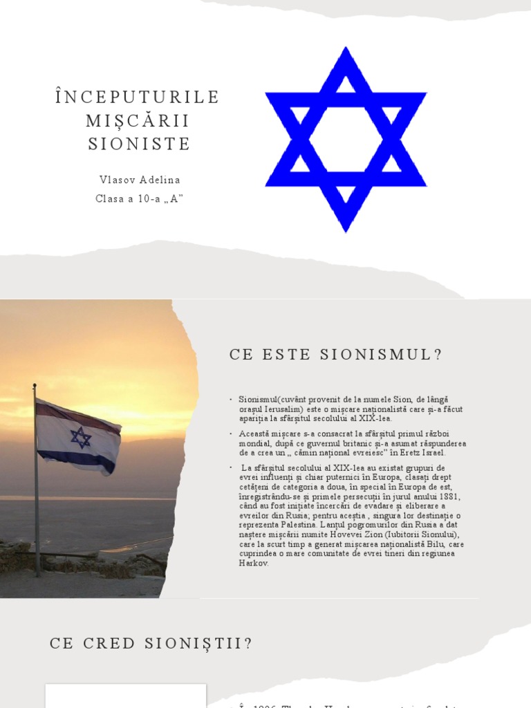 Proiect Istorie Sionism | PDF