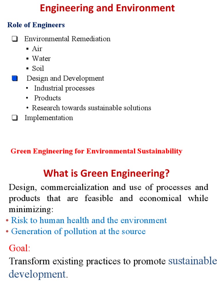 Green Engineering | Download Free PDF | Sustainability | Green Politics