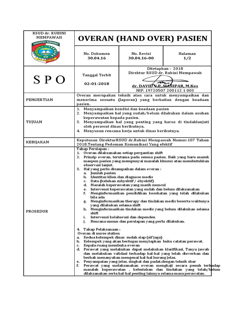 Spo Hand Over 2022 | PDF