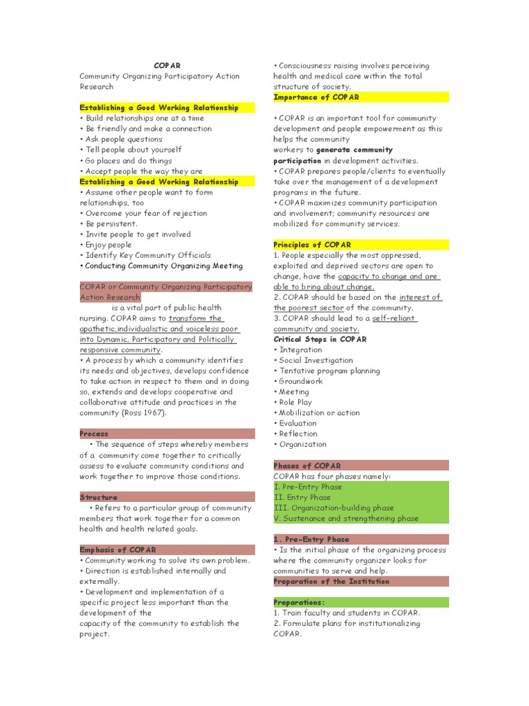 Chn Midterm Notes Pdf Community Empowerment
