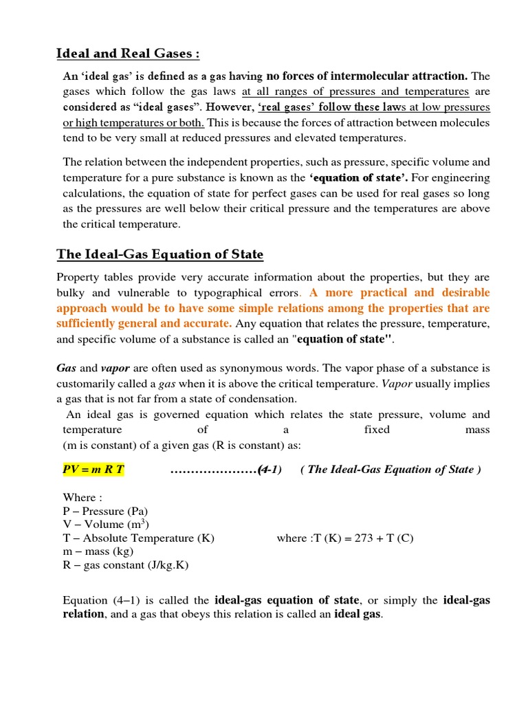 State Equation | Download Free PDF | Gases | Pressure