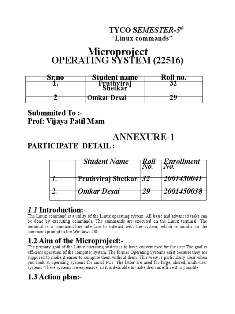 Osy Final Micro | PDF | Operating System | Command Line Interface