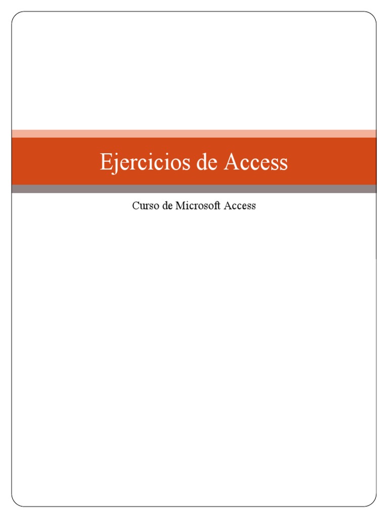 Ejercicios-De-Access-4° Bafa | PDF | Bases de datos | Datos