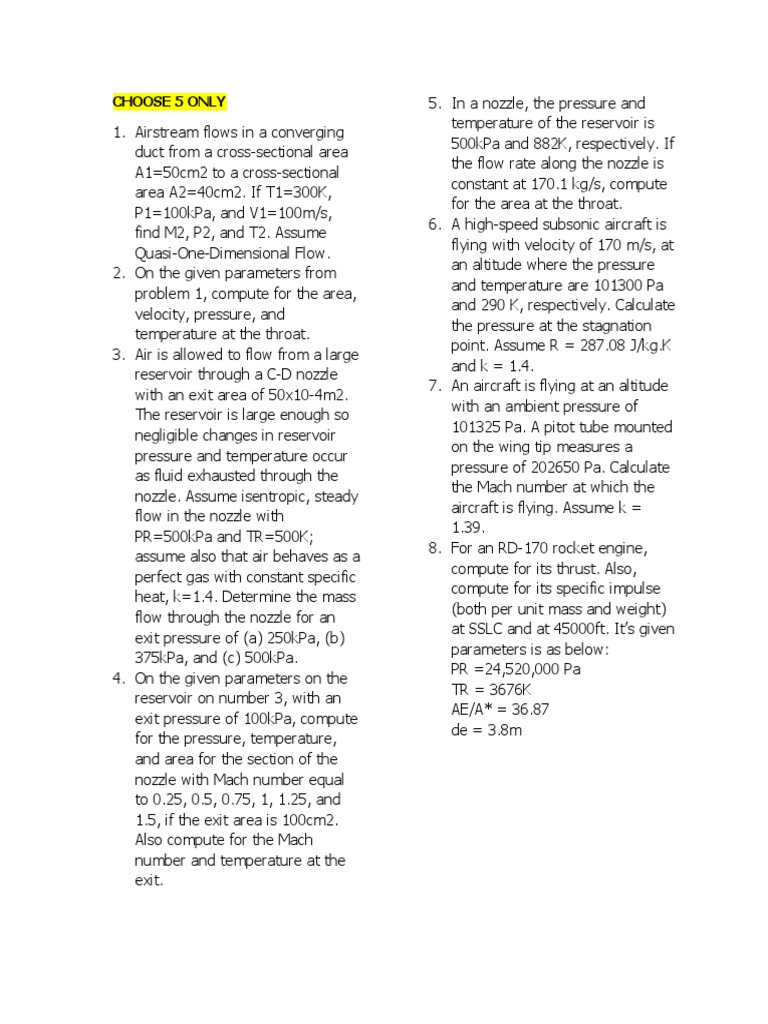 Module 4 Questions | PDF | Mach Number | Mechanical Engineering