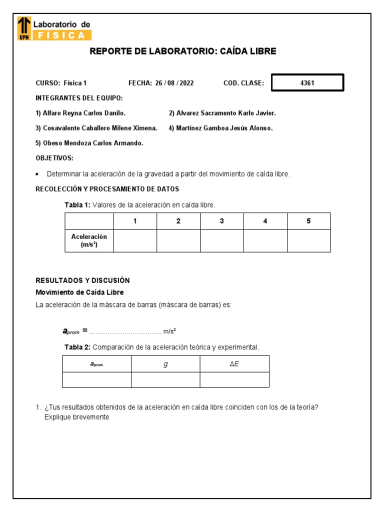 Reporte Lab Fisi1 s02 CL | PDF
