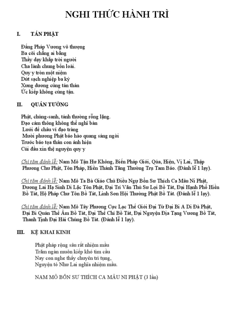 Nghi TH C Hành Trì | PDF