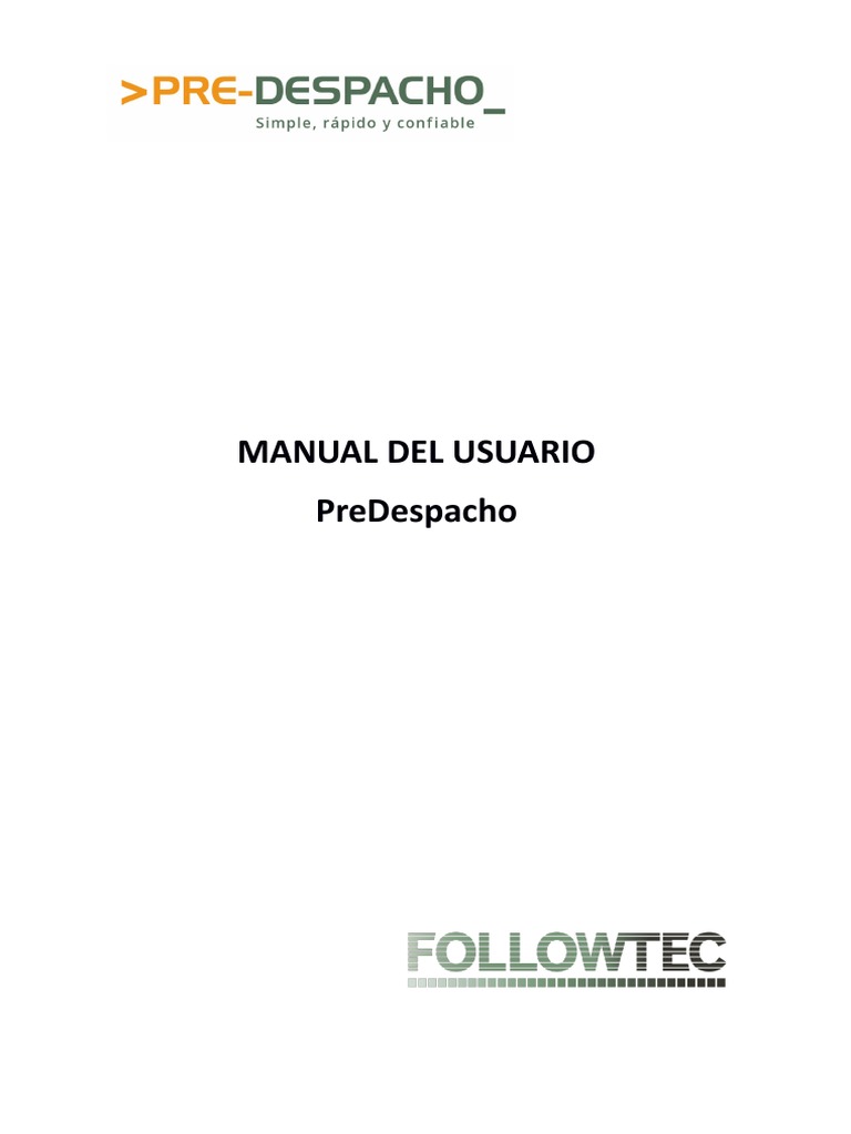 Manual de PreDespacho PSM | PDF | Información | Internet