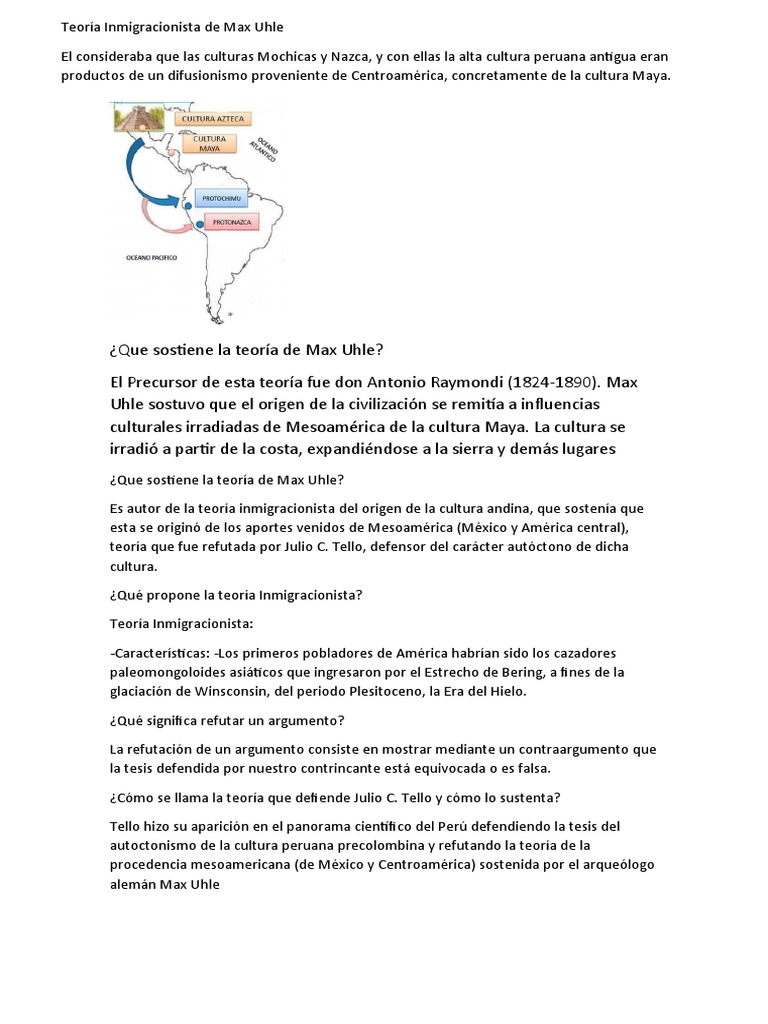 La Teoría de Max Uhle | PDF
